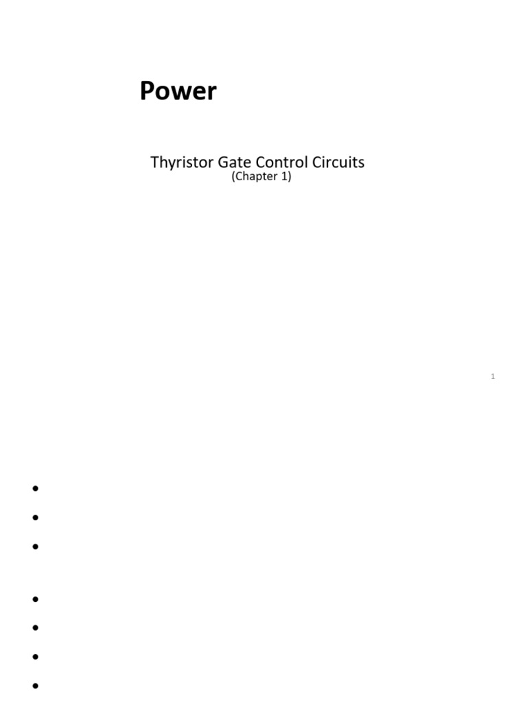 Thyristor Gate Control Circuits | PDF | Electromagnetism | Manufactured Goods