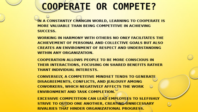 Cooperate or Compete Presentacion | PDF