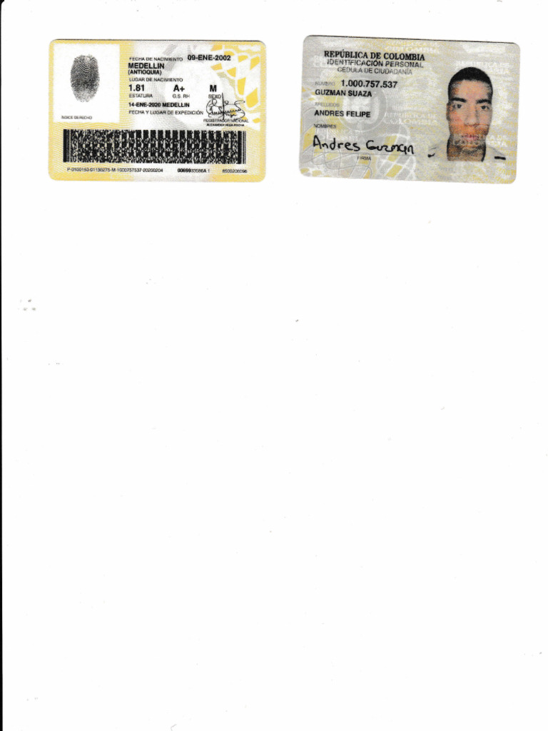 Cedula Andres Guzman | PDF