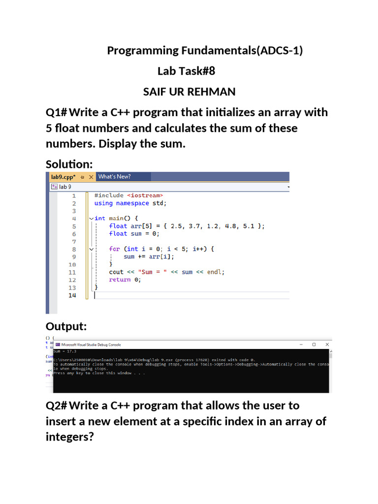 C++ Array and Pointer Programming Tasks | PDF