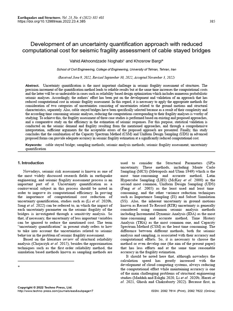 Development of an Uncertainty Quantification Approach | PDF | Probability Distribution | Applied ...