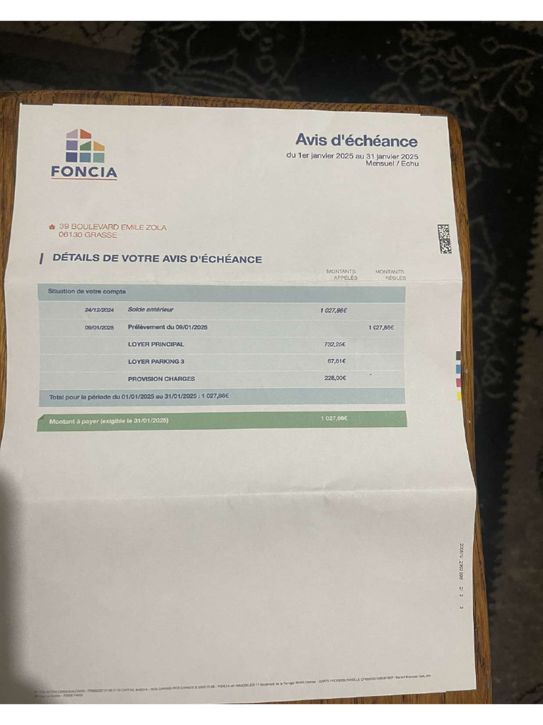 Quittance Loyer Janvier 2025 | PDF