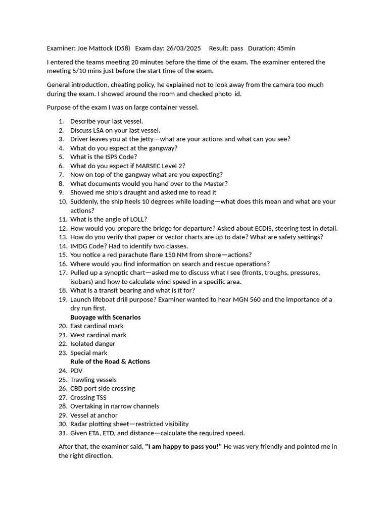OOW (Unlimited) Orals Report - 2025-03 - Mattock - Pass | PDF