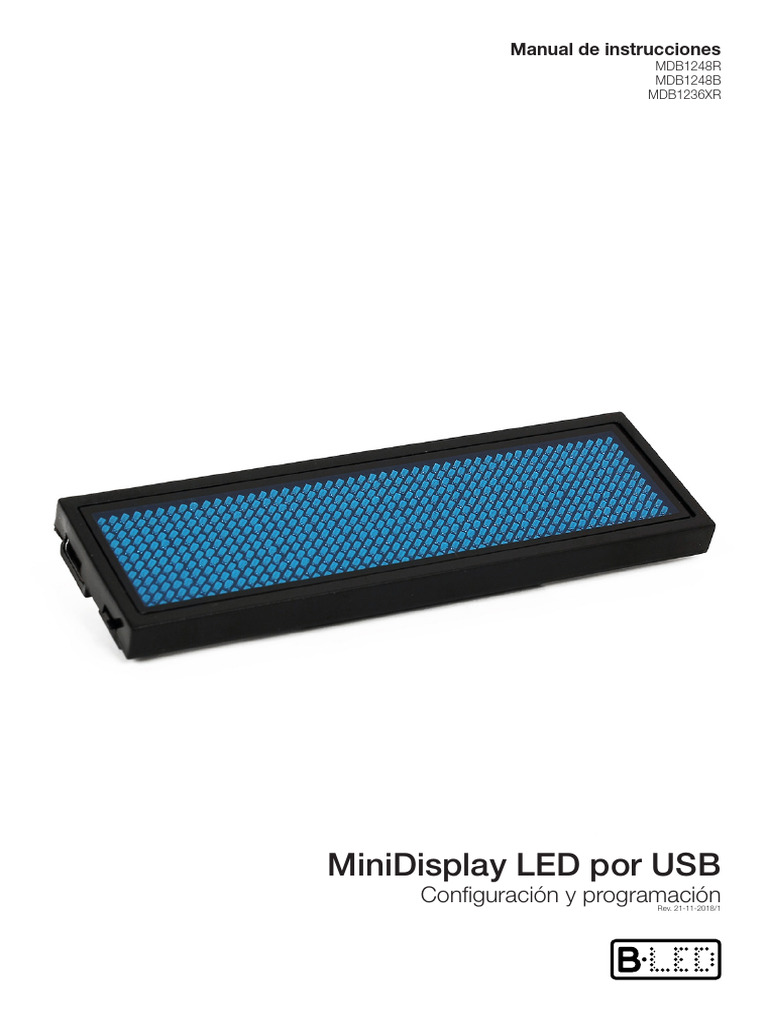 Mini Dysplay Led MDB1248-MDB1236 | PDF | Diodo emisor de luz | USB