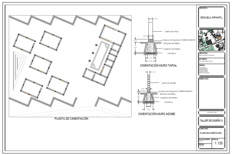 Diseño de Cimentación para Muro Tapial | PDF | Diseño arquitectonico ...