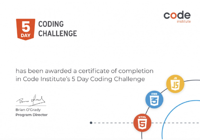 5 Day Coding Challange Certificate | PDF