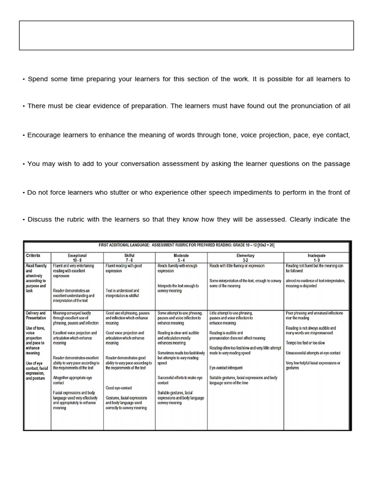 Reading Aloud Passages Oral | PDF