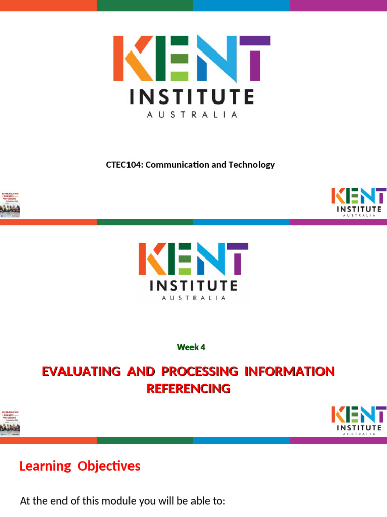 CTEC Week 4 Lecture Slides | PDF | Argument | Citation