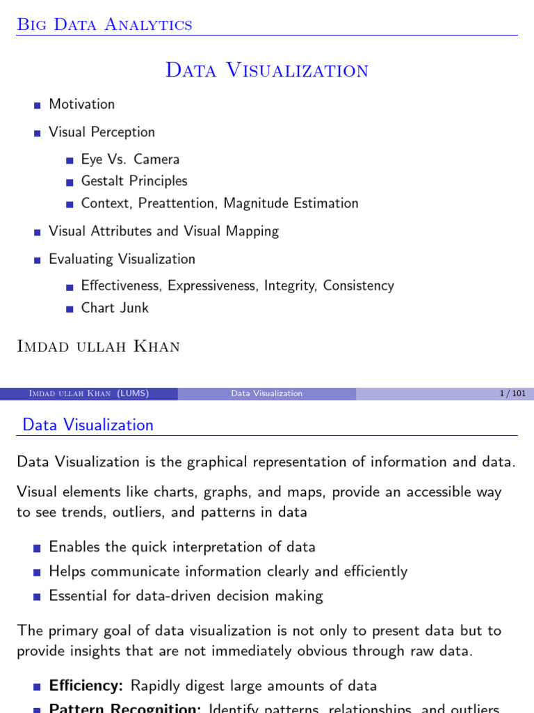 Lec 6 Data Visualization | PDF | Mental Image | Perception