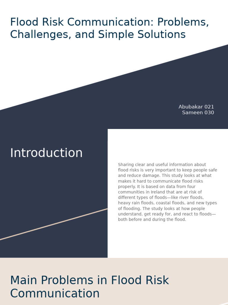 Flood Risk Communication - Problems, Challenges, and Simple Solutions | PDF | Flood | Communication