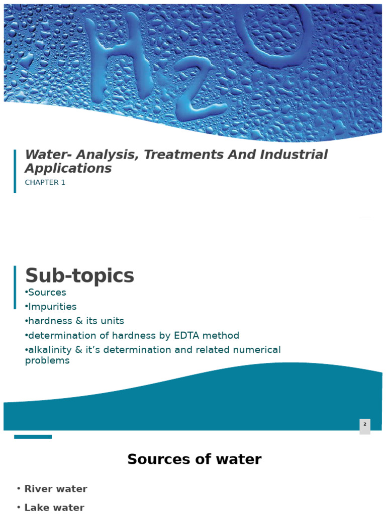 Chapter 1 Water Analysis, Treatment and Industrial Application | PDF | Alkalinity | Sodium Carbonate