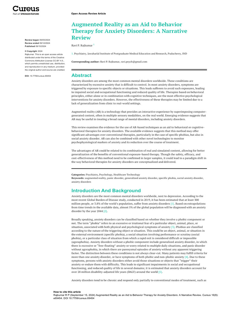 Augmented_Reality_as_an_Aid_to_Behavior_Therapy_fo | PDF | Phobia ...