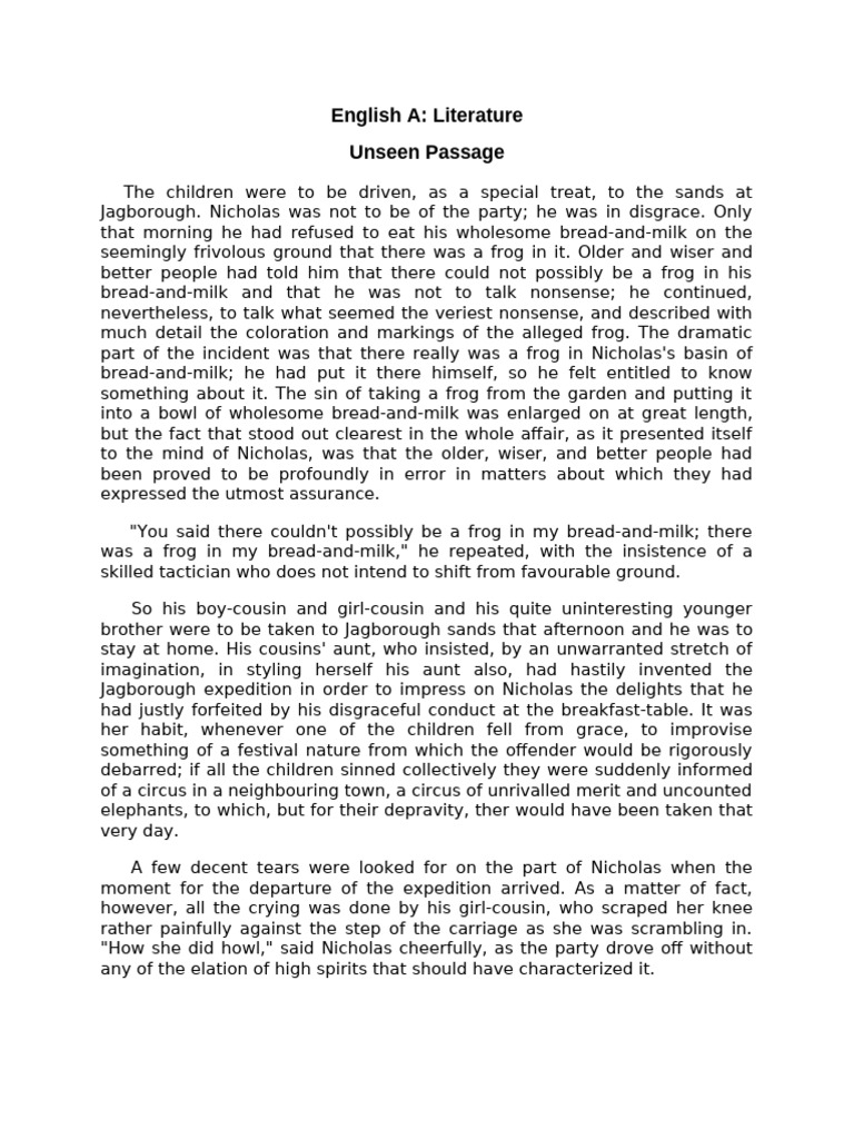 The Lumber Room | PDF