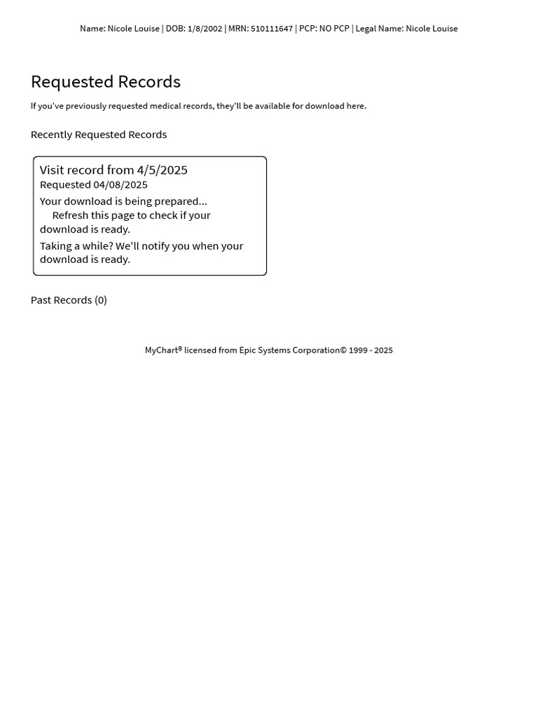 AdventHealth - Requested Records | PDF