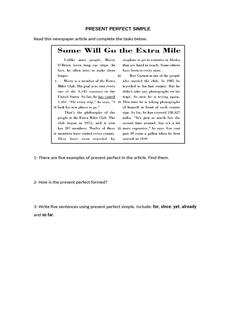 Present Perfect Tenses Explained | PDF