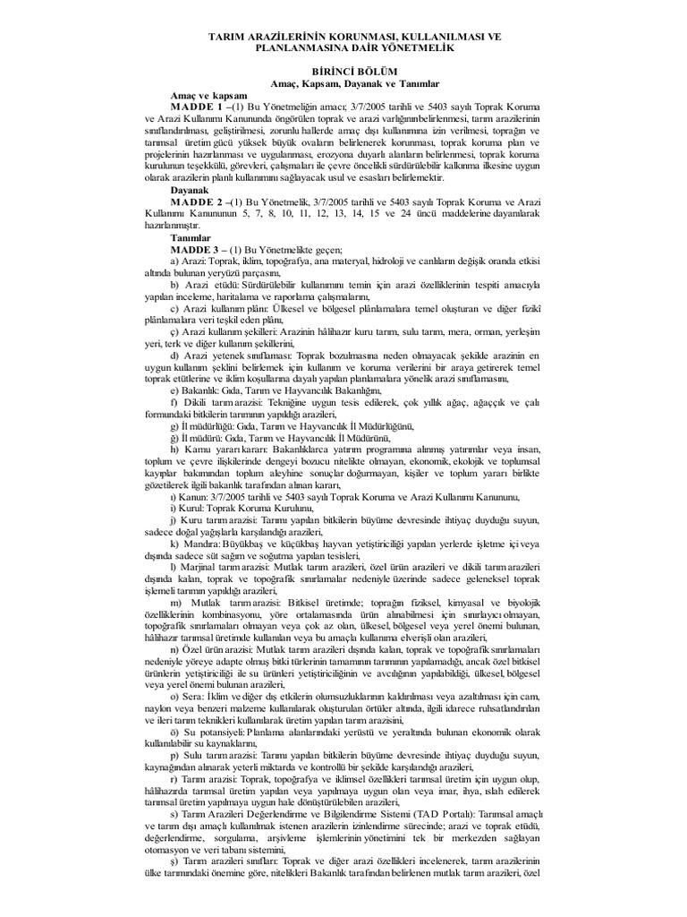 Tarim Kanunu | PDF