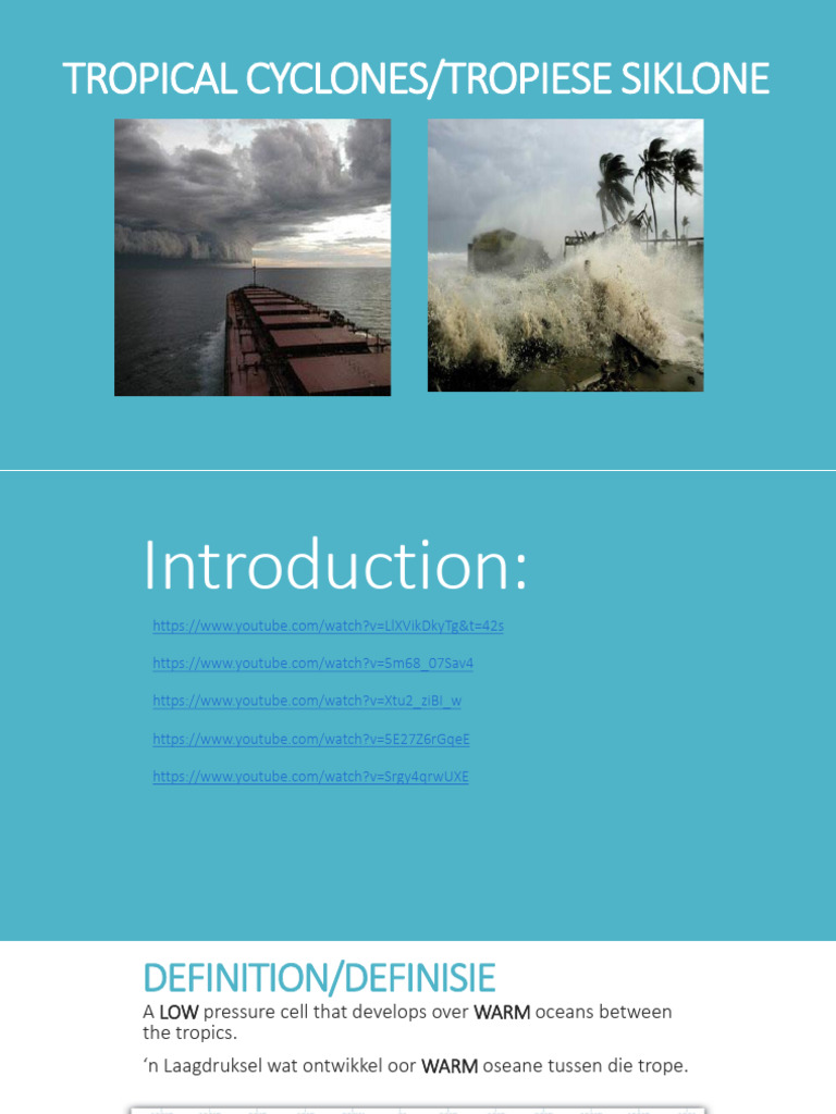 GR 12. Unit 2. Tropical Cyclones - Tropiese Siklone | PDF | Eye ...