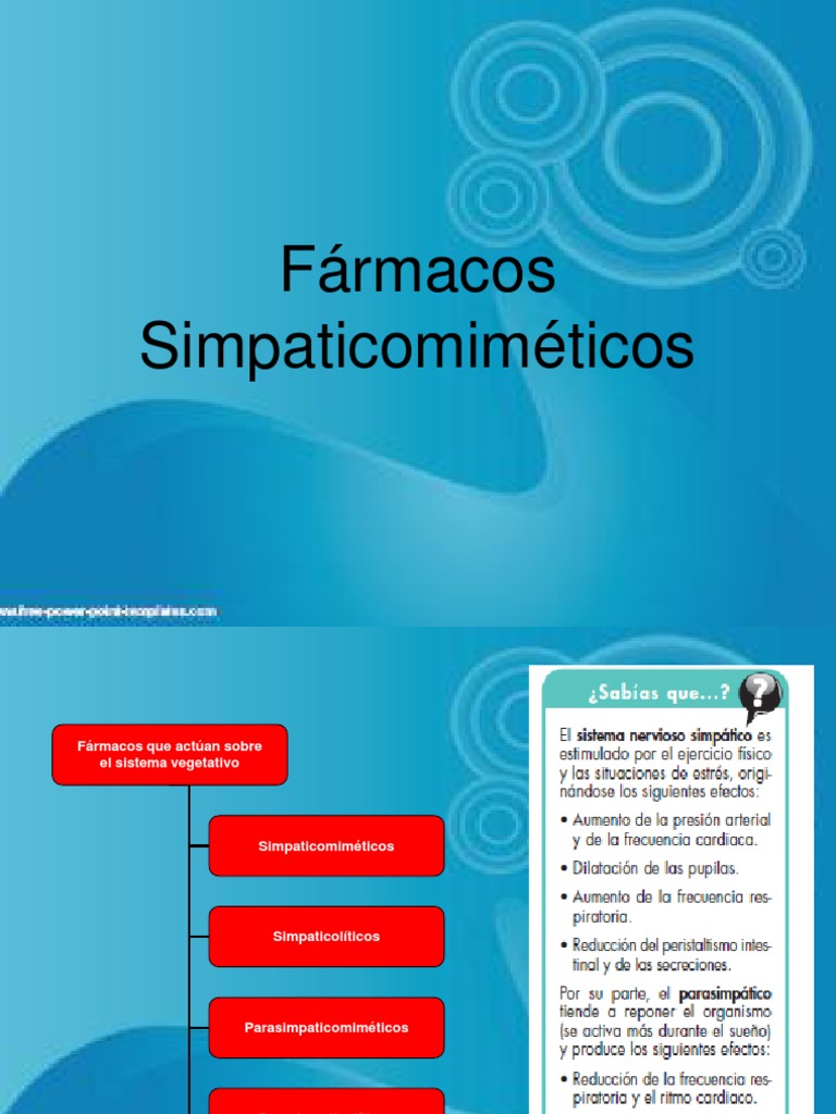 Fármacos Simpaticomiméticos