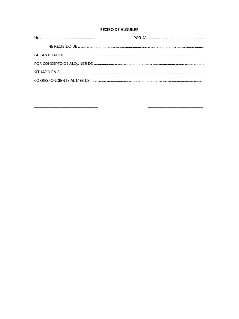 Recibo de Alquiler | PDF