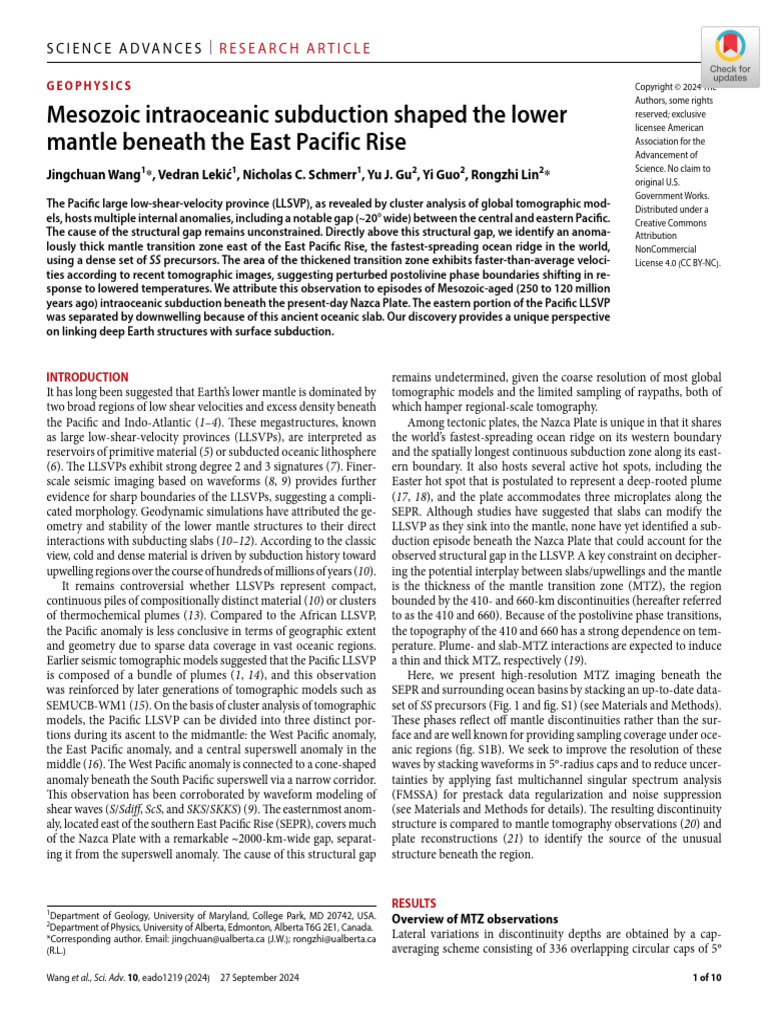 Mesozoic Intraoceanic Subduction | PDF | Plate Tectonics | Geology