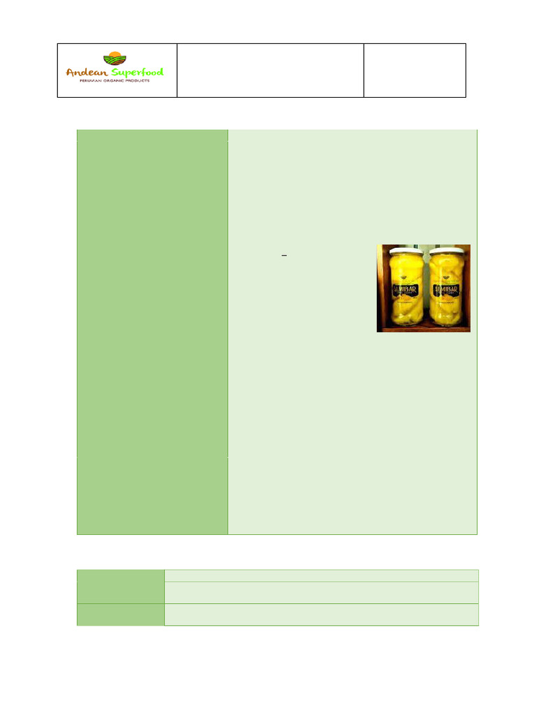 Ficha Tecnica de Almibar de Papaya Andina | PDF | Química