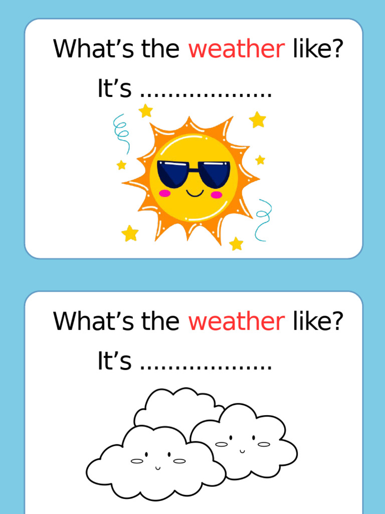 Bản sao của What’s the weather like Flashcard | PDF