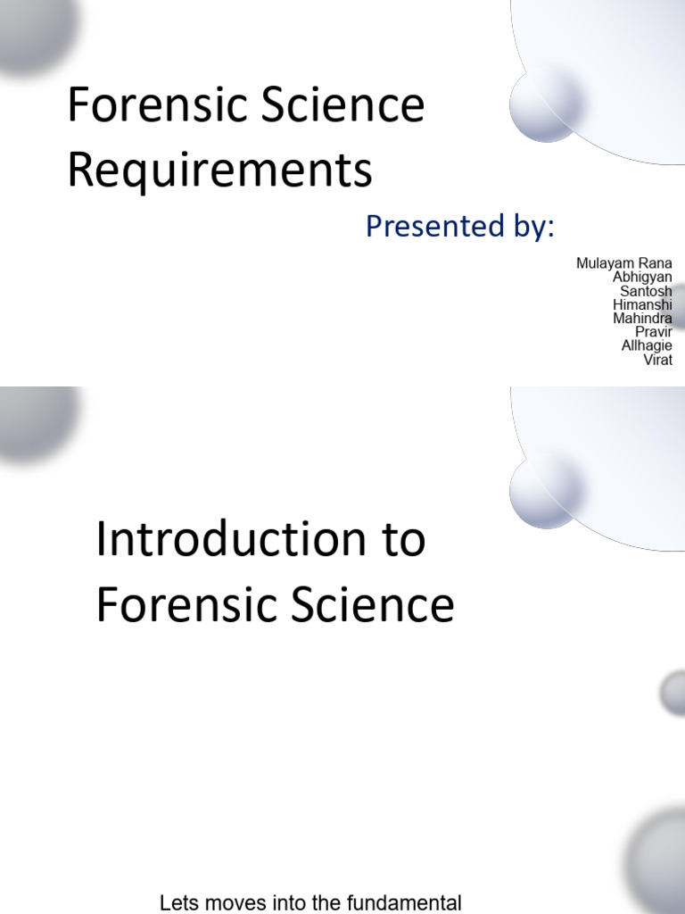 Introduction To Forensic Science | PDF | Forensic Science | Pathology