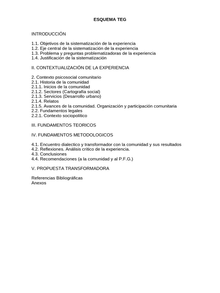 Esquema Teg | PDF