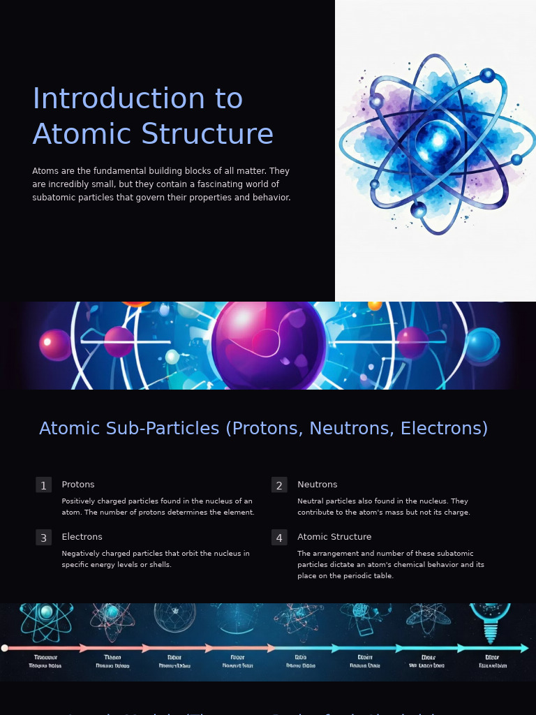 Introduction-to-Atomic-Structure | PDF | Atoms | Atomic Nucleus