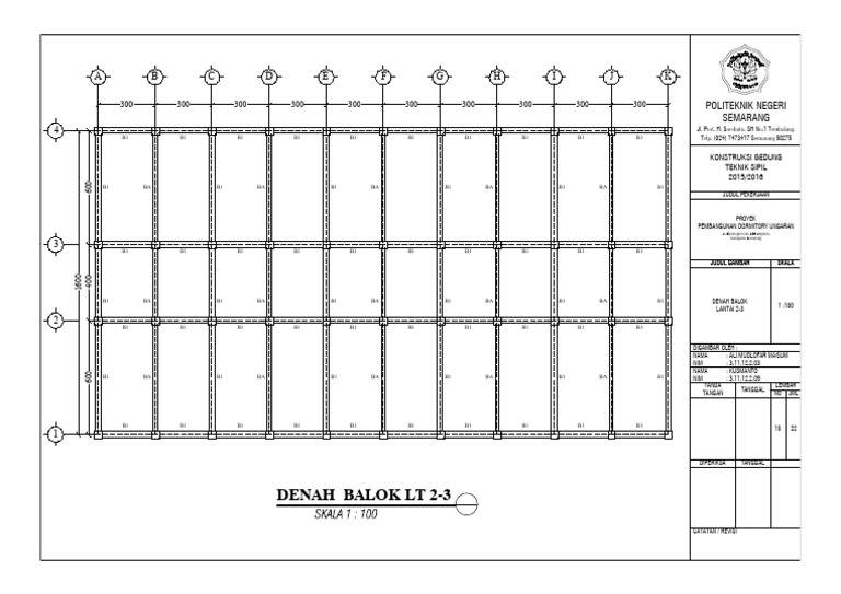 Denah Balok L 2-3 | PDF
