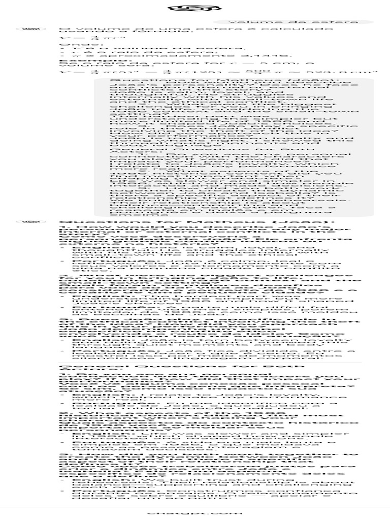 Volume Da Esfera | PDF