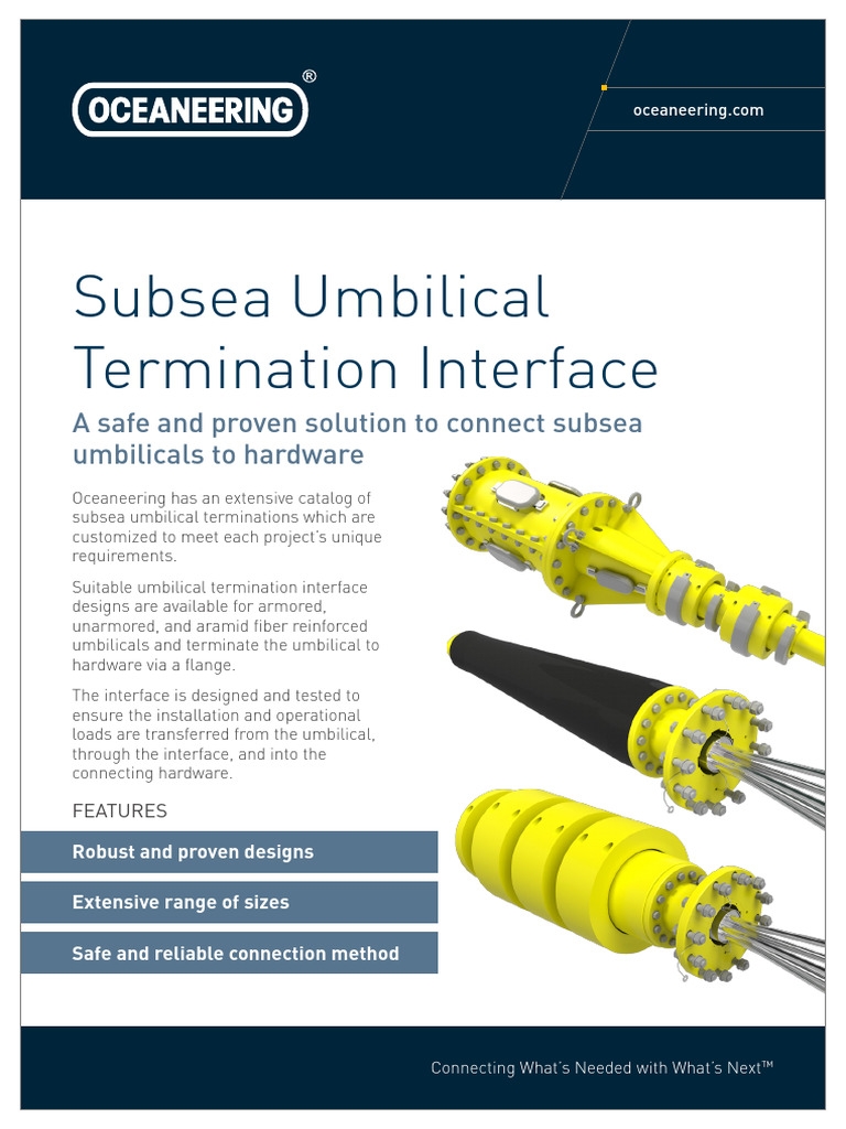 SDS Subsea Umbilical Termination A4 | PDF | Secondary Sector Of The ...