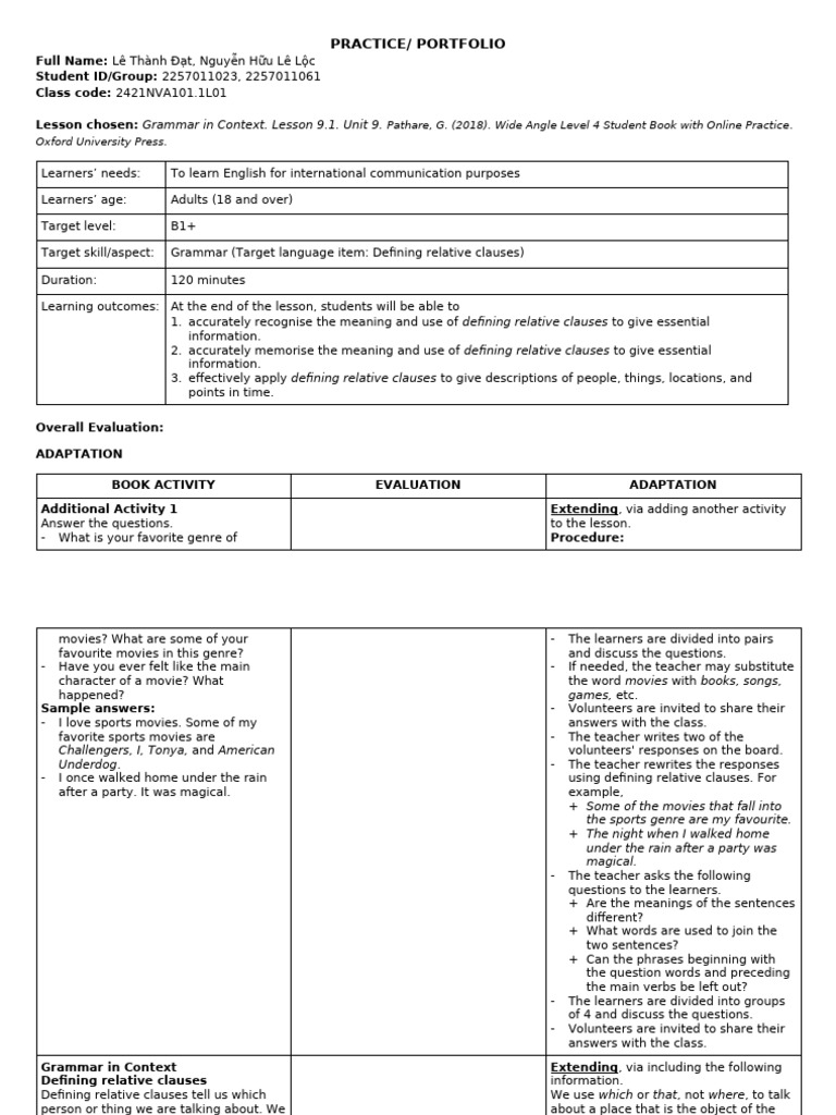 Materials Adaptation (Week 8) | PDF | Question | Clause