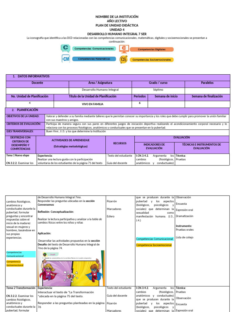 Dhi7 PDCD U4 Con Competencias | PDF | Evaluación