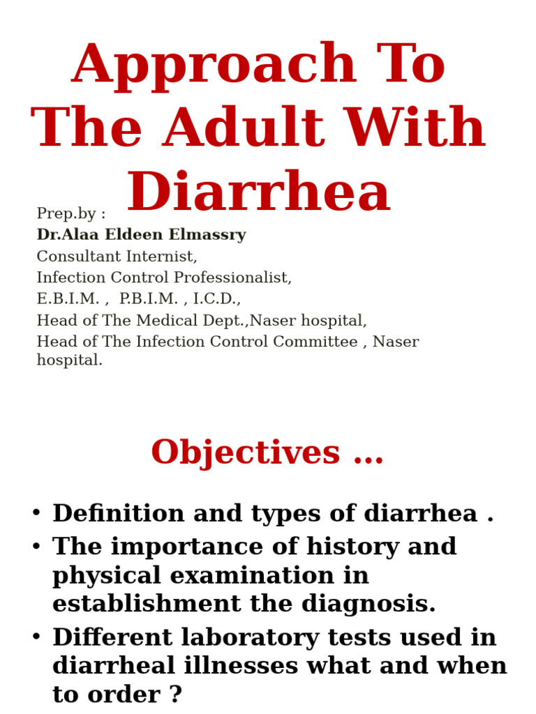 Approach to the Adult With Acute Diarrhea In | PDF | Diarrhea | Human Feces