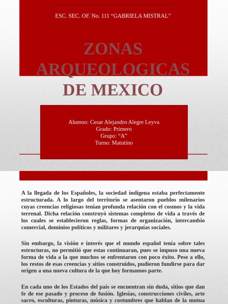 Zonas Arqueológicas de México | PDF | México | España