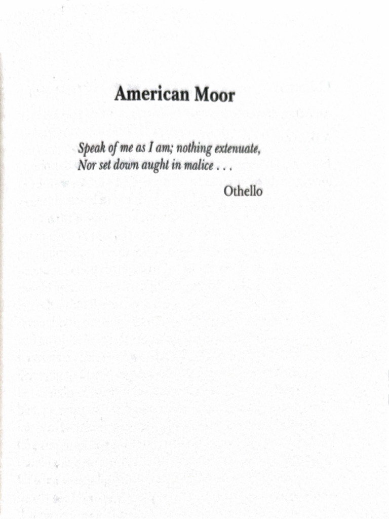 American Moor | PDF