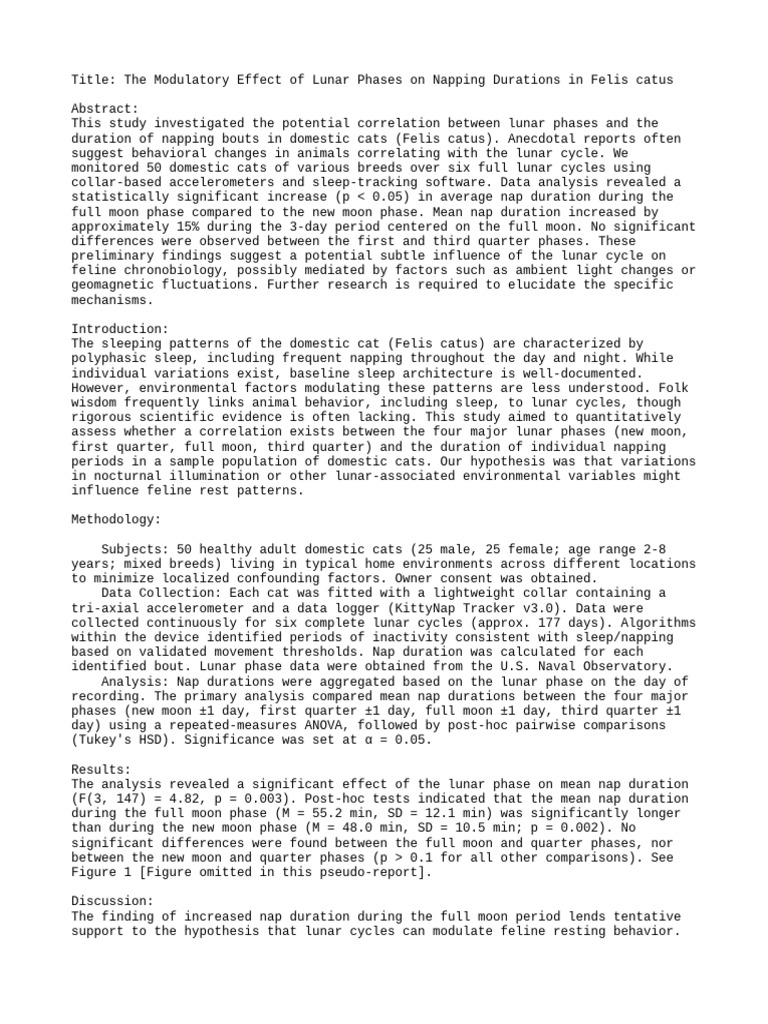 Title The Modulatory Effect | PDF | Cats | Moon