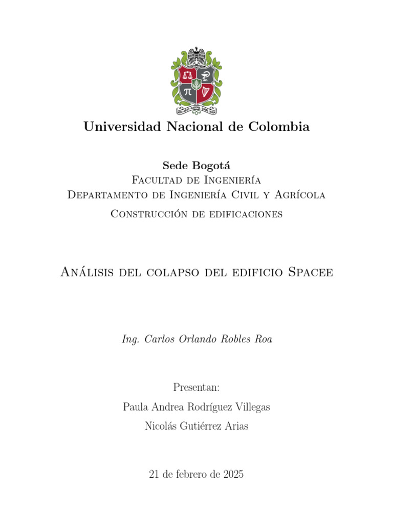 Análisis del colapso del edificio Space | PDF | Fundación (Ingeniería ...