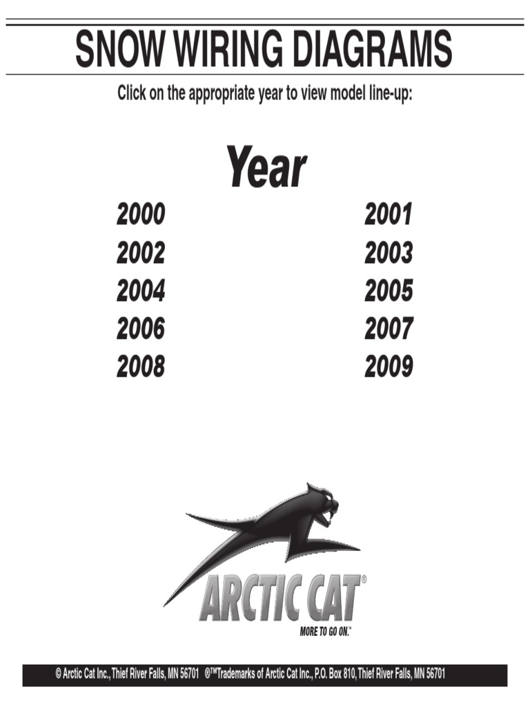 2000-2009 Arctic Cat Snowmobiles Wiring Diagrams | PDF | Machines ...