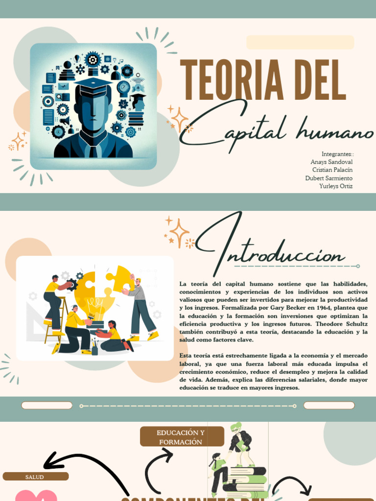 Teoria Del Capital Humano PDF | PDF | Capital humano | Capital (economía)