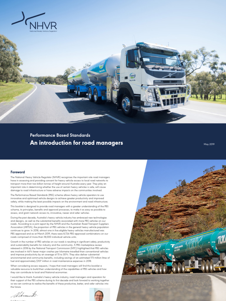National Heavy Vehicle Regulator Performance Based Standards | PDF ...