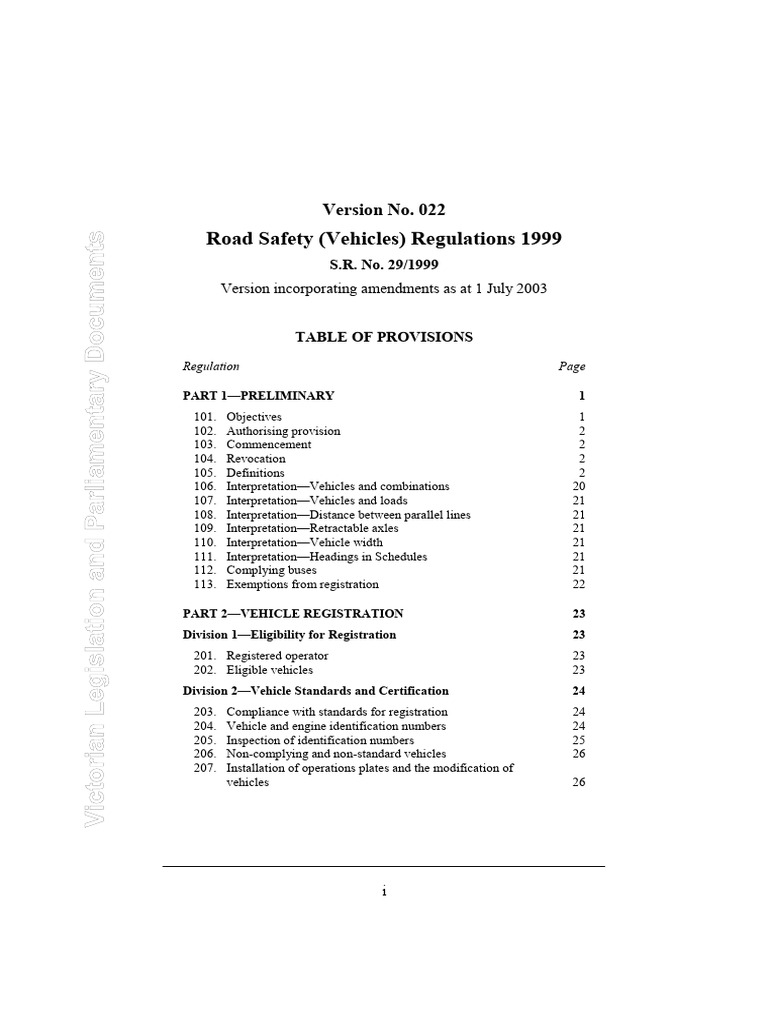 Victorian Legal Loading Legislation | PDF | Trailer (Vehicle) | Headlamp
