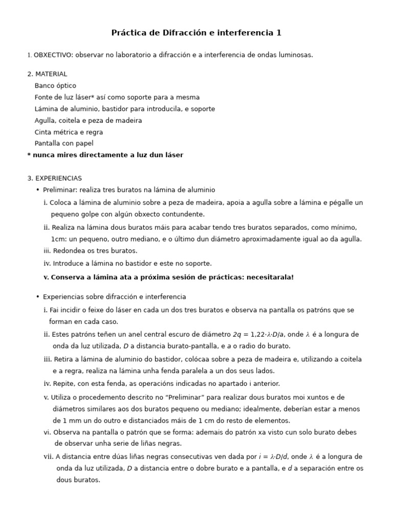 Guion Difrac Interf | PDF