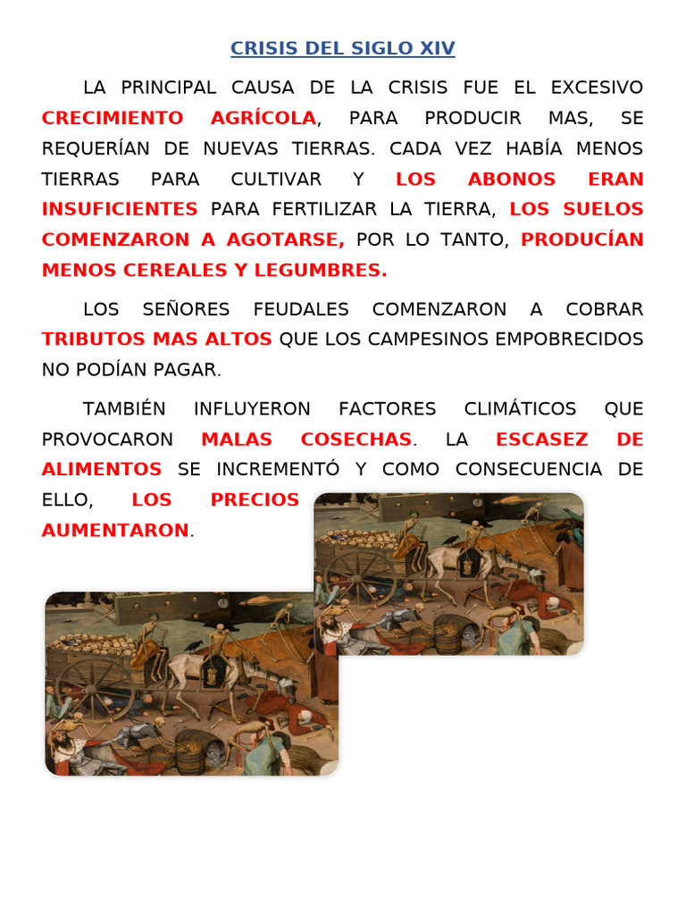 Crisis Del Siglo Xiv Ramiro | PDF | Muerte negra | Feudalismo