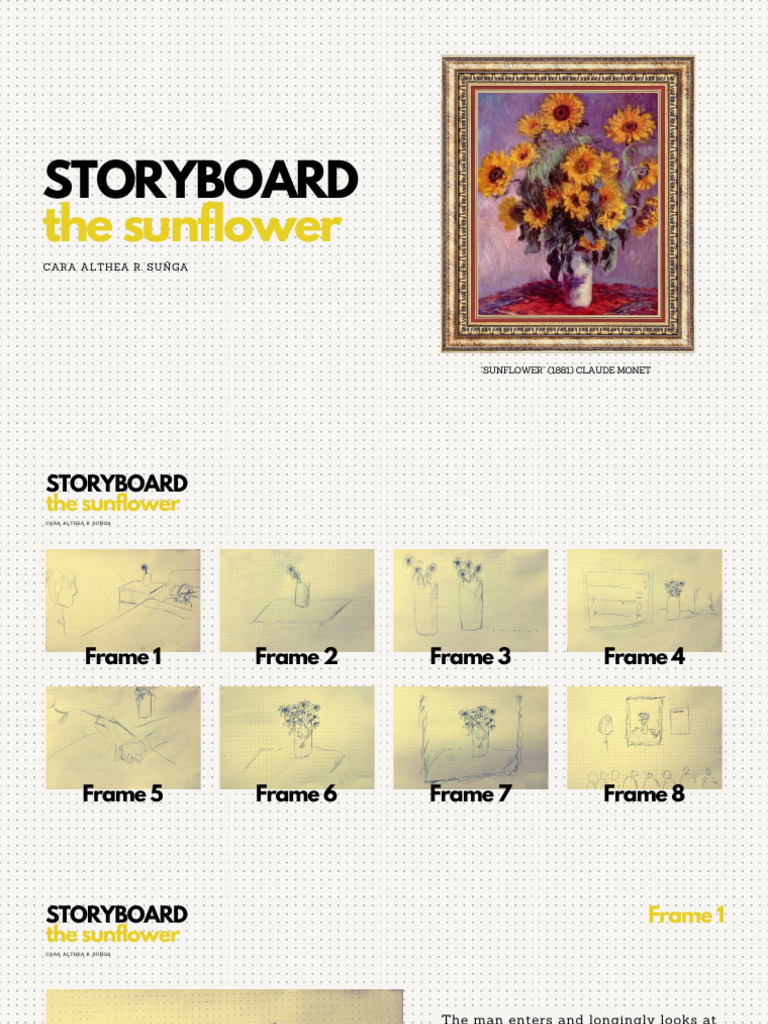 Storyboard The Sunflower | PDF | European Art | Works Of Art