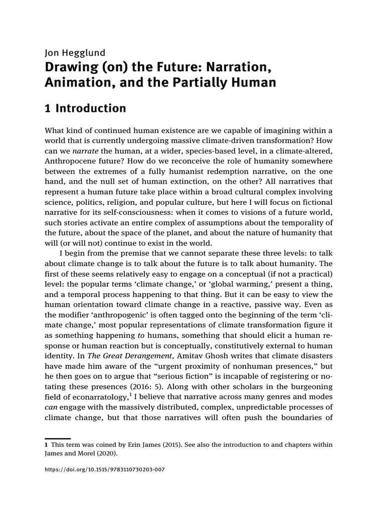 Drawing (On) The Future: Narration, Animation, and The Partially Human ...