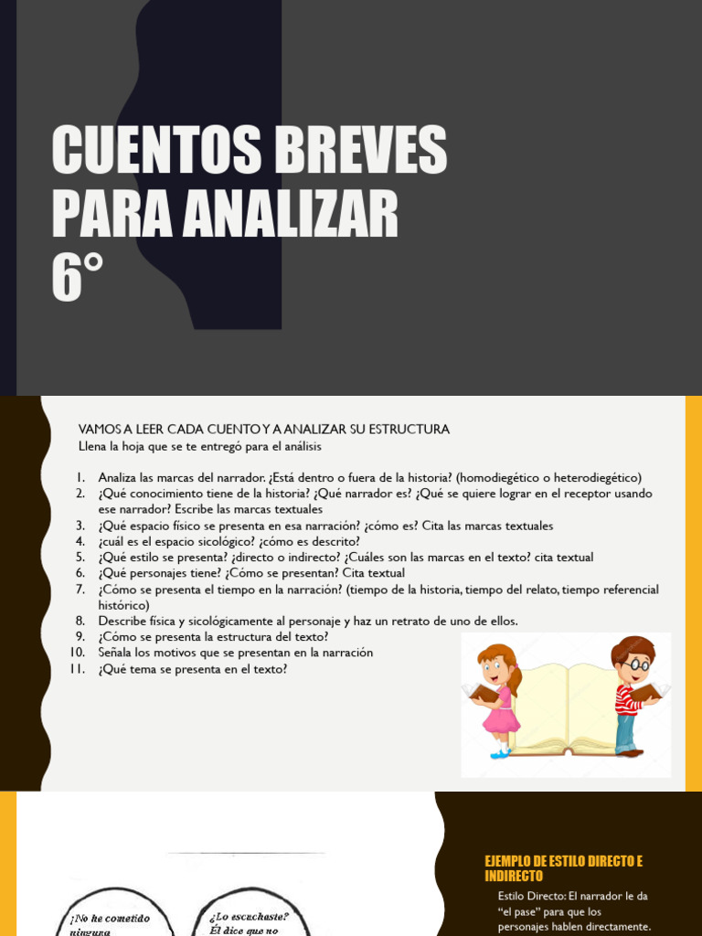 Análisis de Cuentos Breves para 6° | PDF | Narración