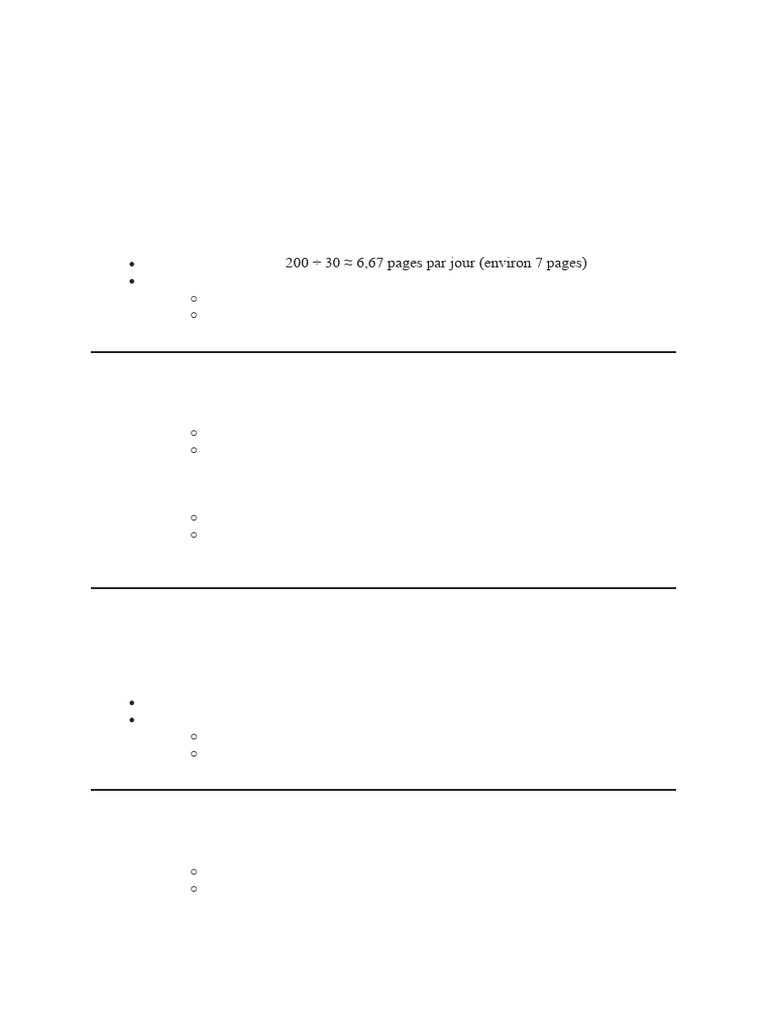 Plan de lecture mensuel efficace | PDF