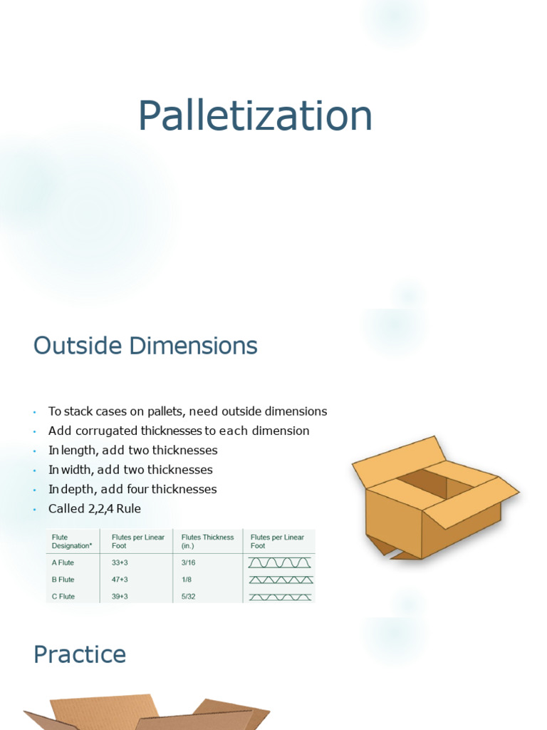 PKG315 SS25 Lecture - Palletization #2 | PDF | Pallet
